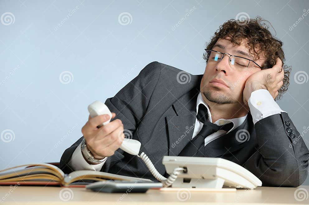 Lazy businessman stock photo. Image of office, asleep - 6695172