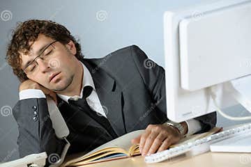 Lazy businessman stock image. Image of exhausted, overworked - 6944563