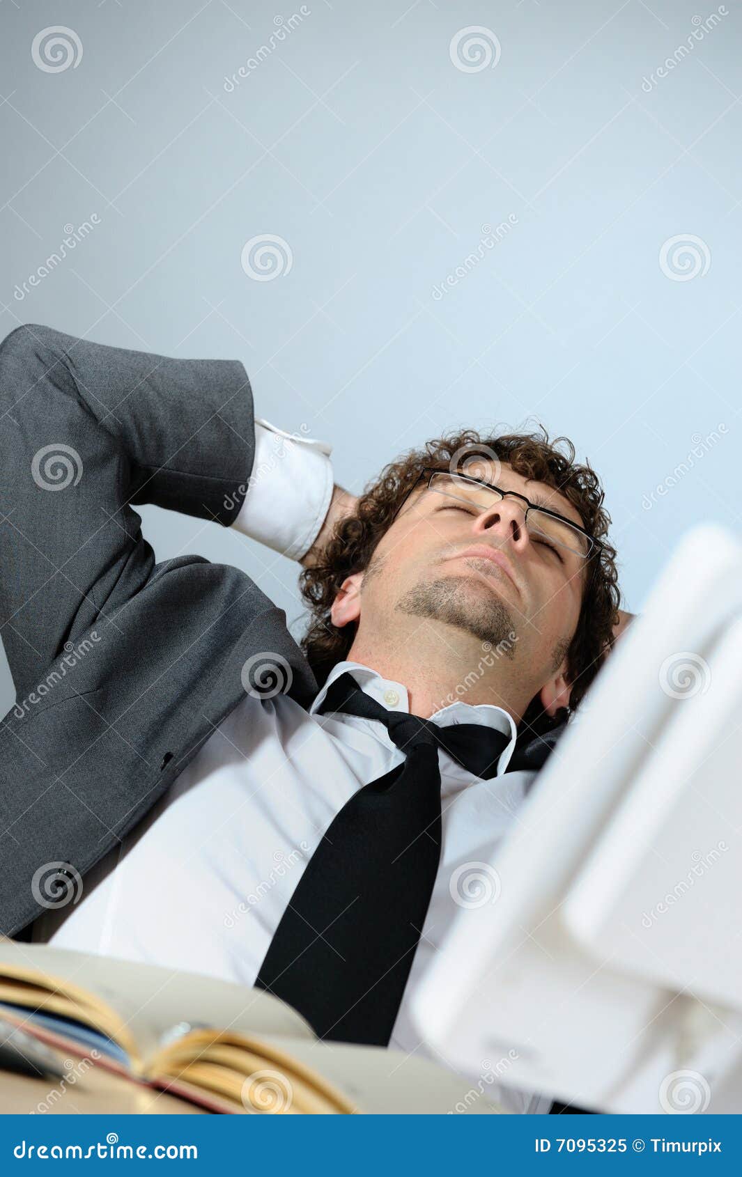 Lazy businessman stock image. Image of office, dreams - 7095325