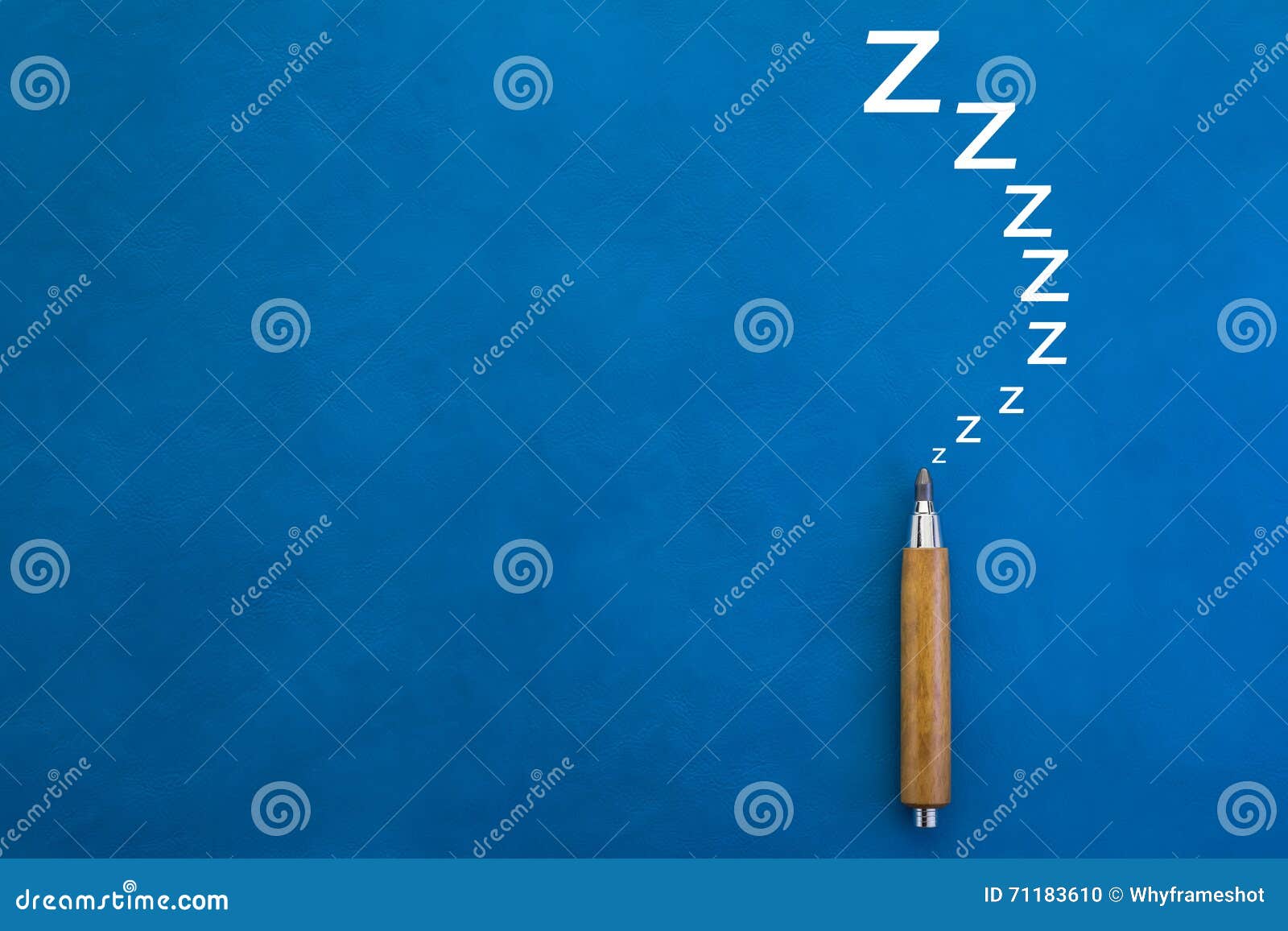 Lazy Concept With Pencil On Blue Background Stock Photo | CartoonDealer ...