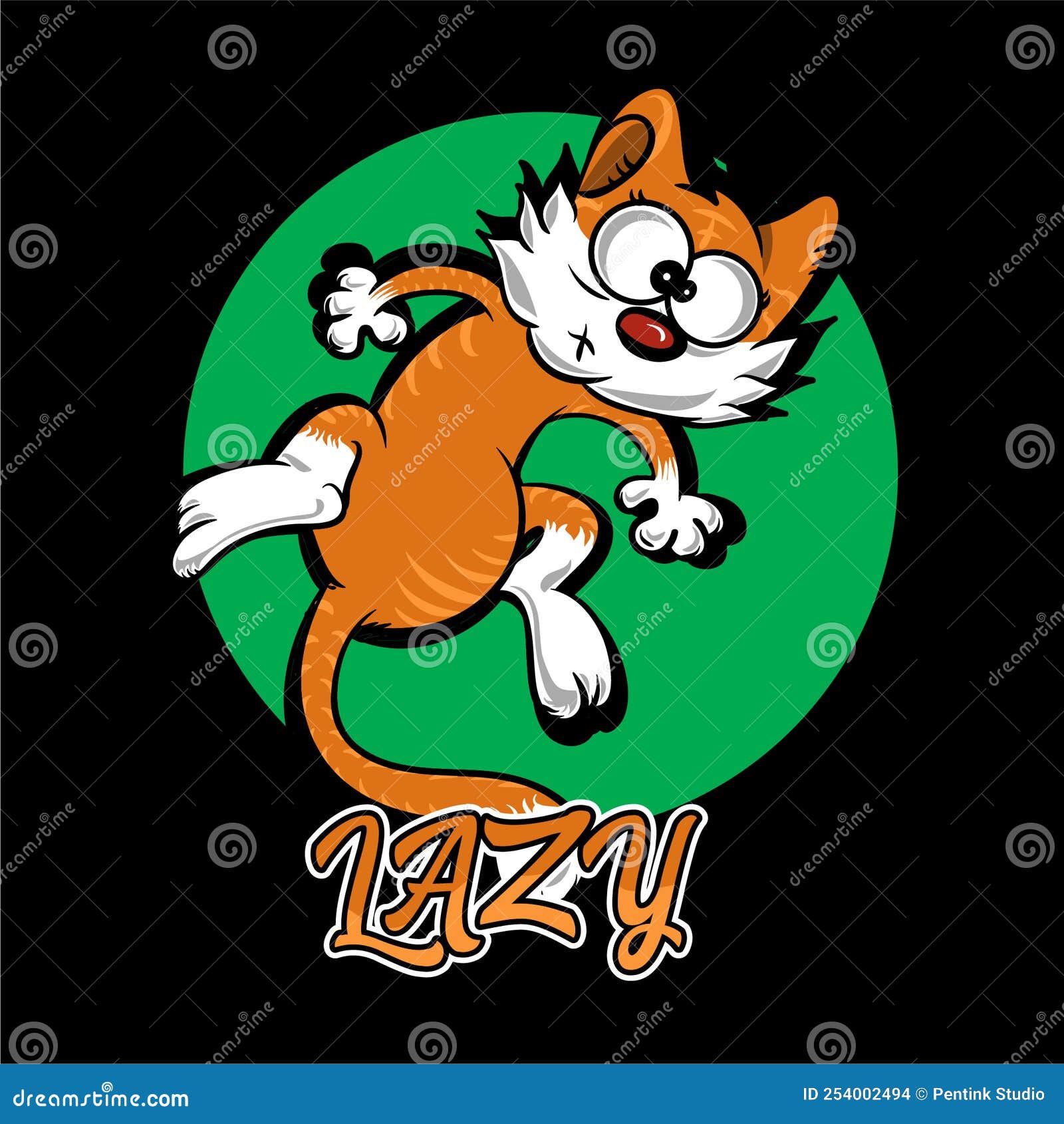 Lazy Cute Cat Wallpaper Quotes Royalty-Free Stock Photo | CartoonDealer ...
