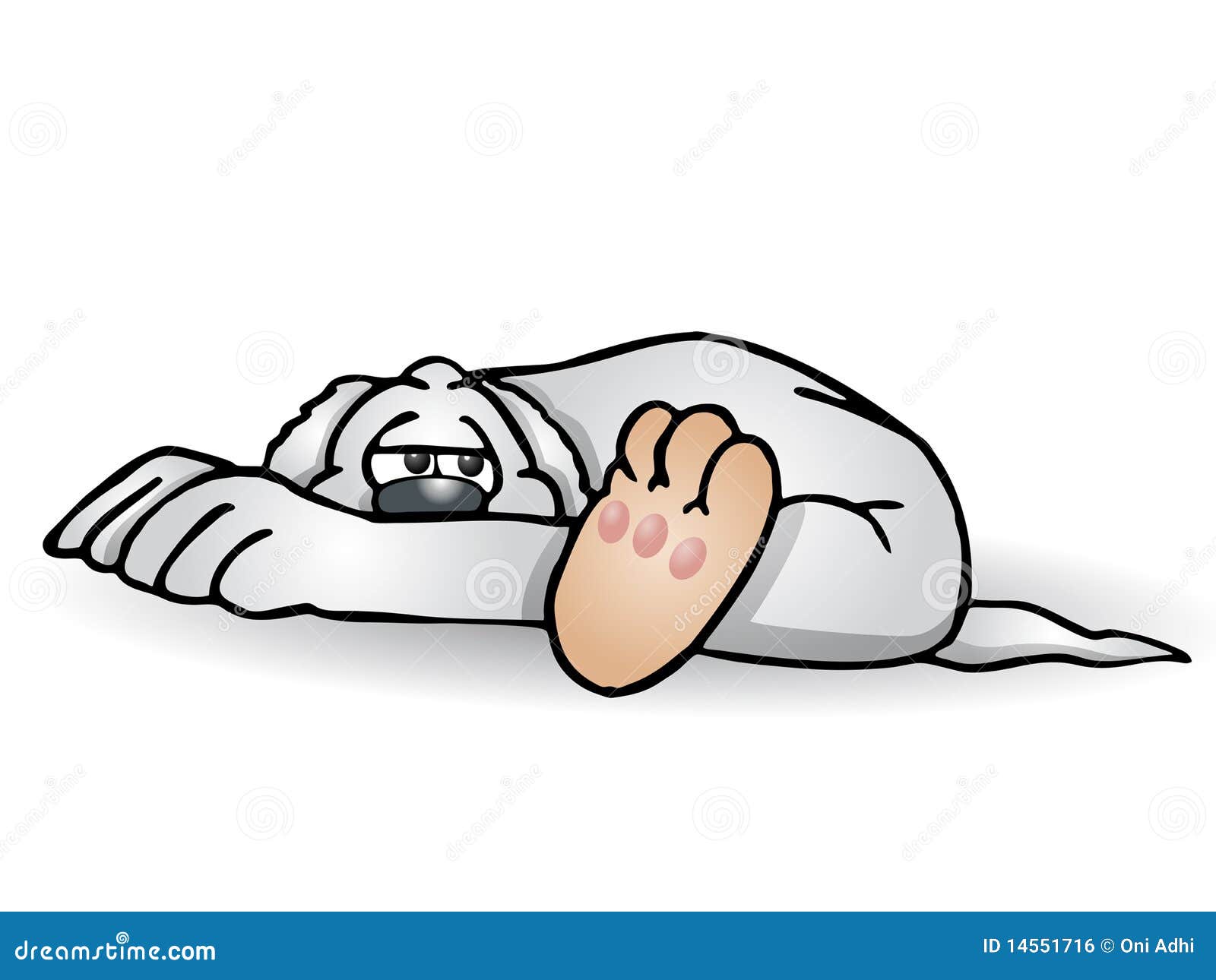 Lazy dog stock illustration. Illustration of canine, kennel - 14551716