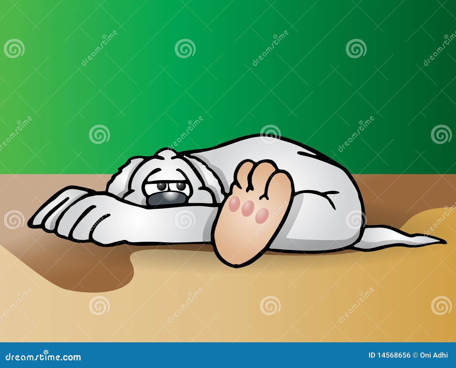 Lazy dog stock illustration. Illustration of cheerful - 14568656