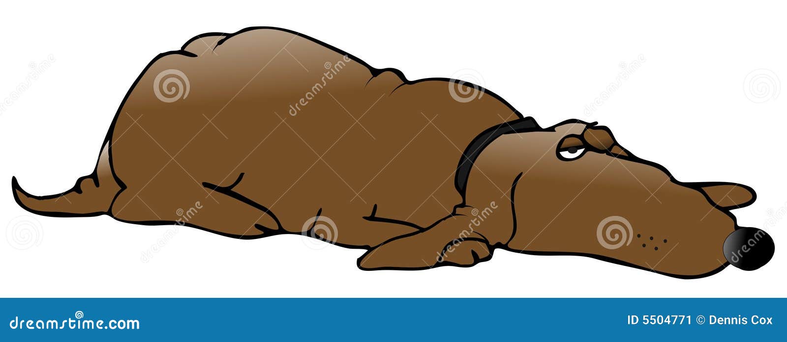 Lazy Dog stock illustration. Illustration of resting, snout - 5504771