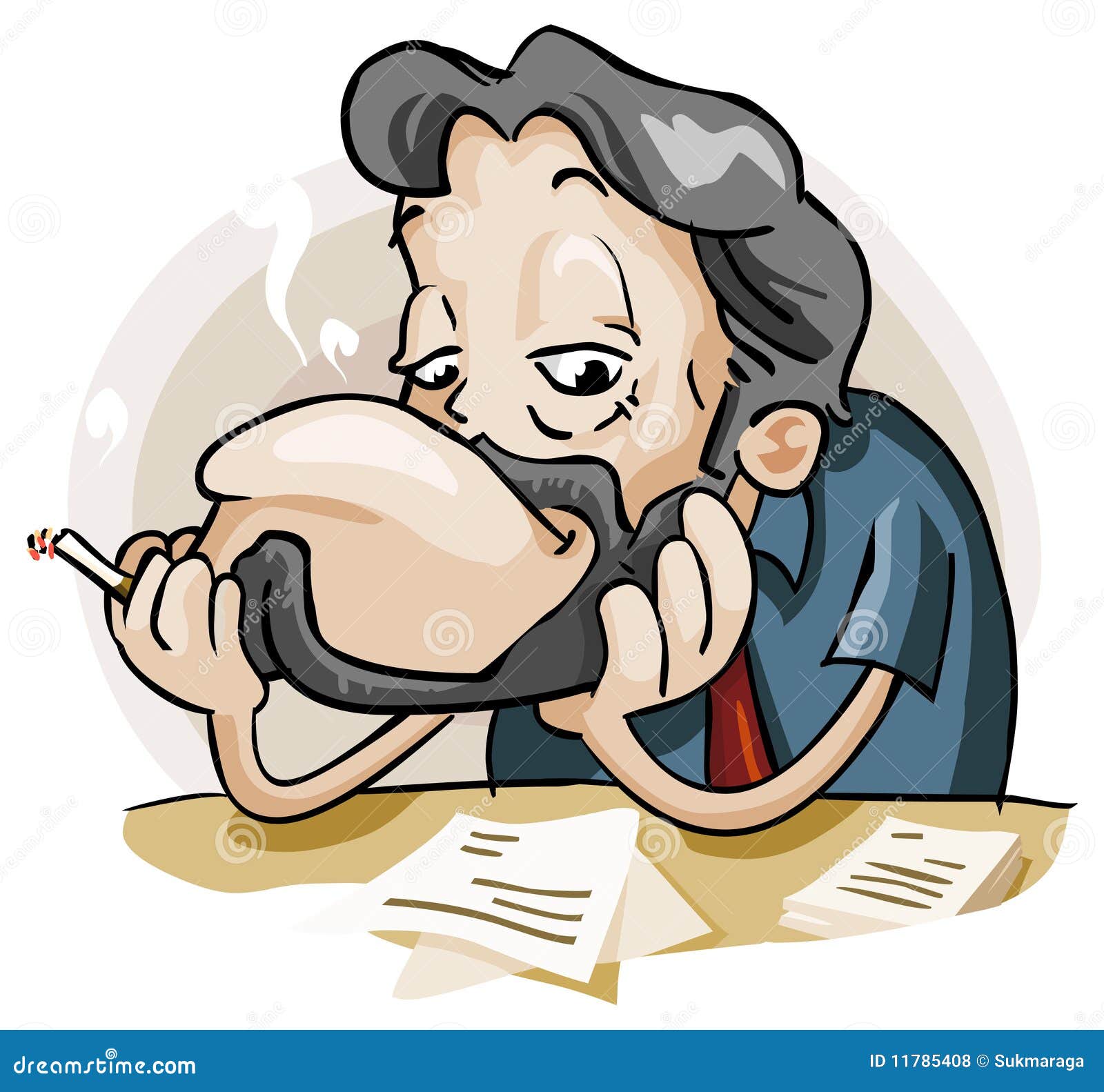 Lazy Employee stock vector. Illustration of business - 11785408