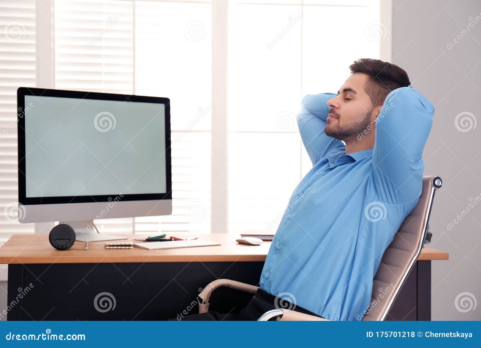 Lazy Employee Resting at Table Stock Photo - Image of table, career ...