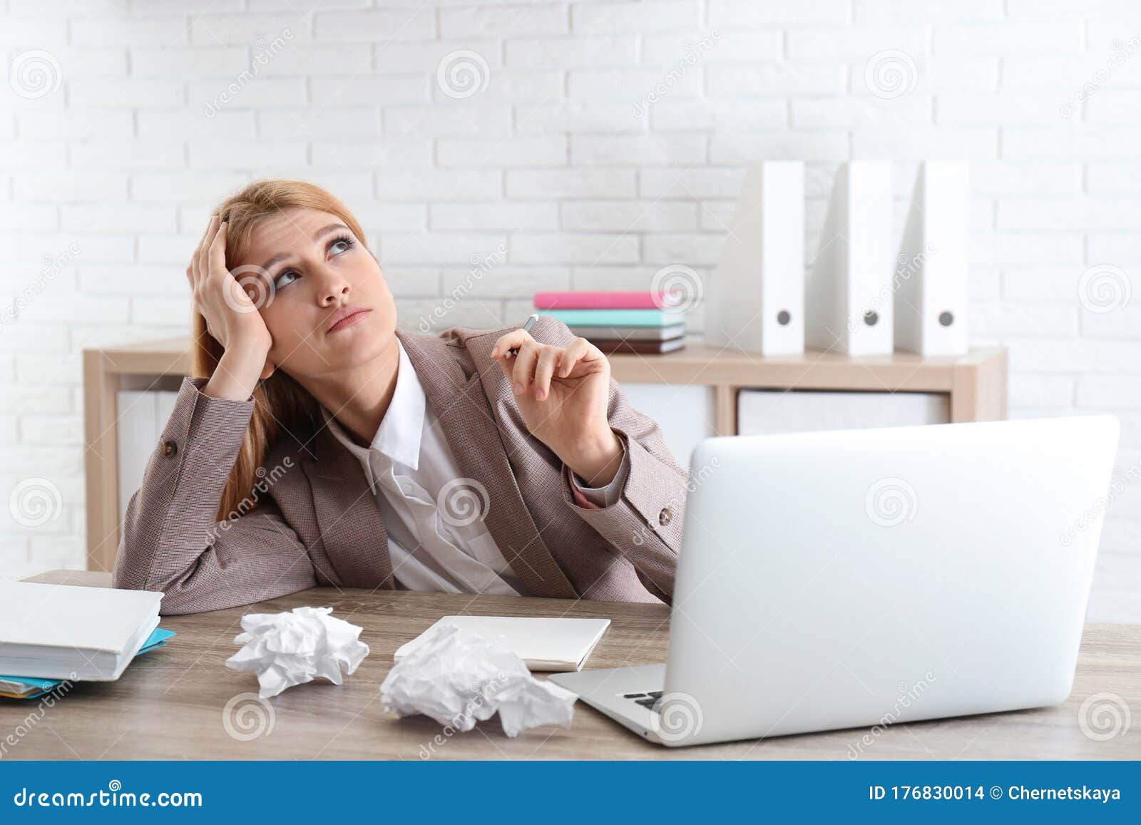 Lazy Employee Wasting Time in Office Stock Photo - Image of person ...