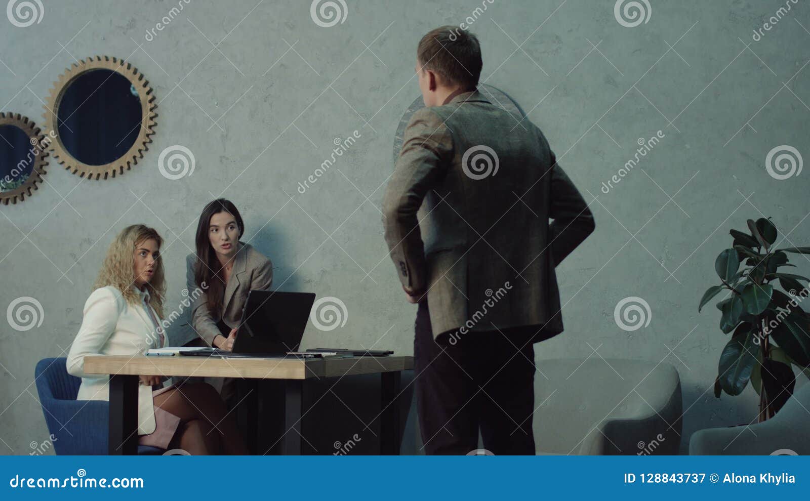 Lazy Female Workers Using Phone in Office Avoiding Work Stock Video ...