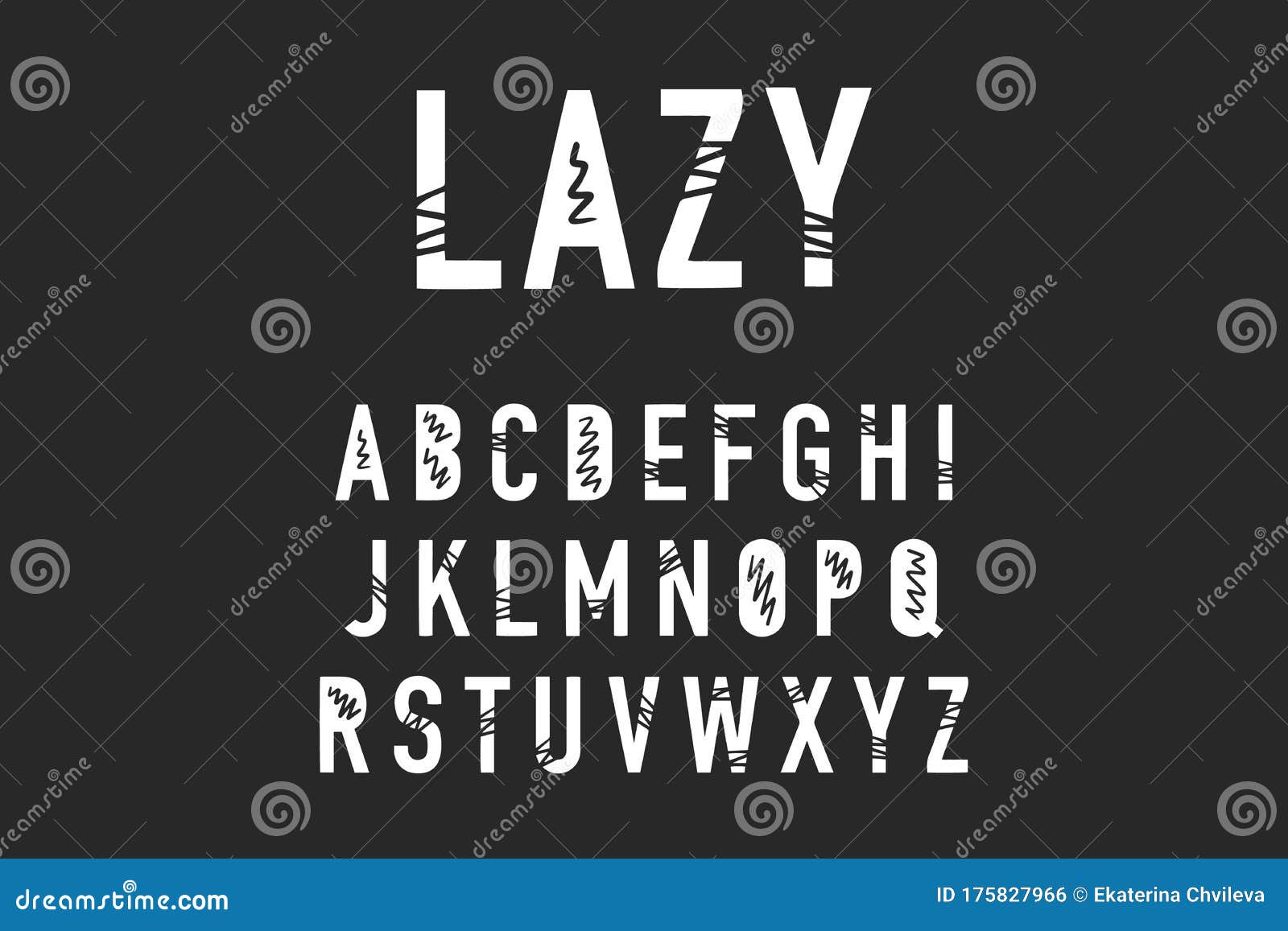 Lazy Hand Drawn Vector Type Font in Cartoon Comic Style Decorative ...