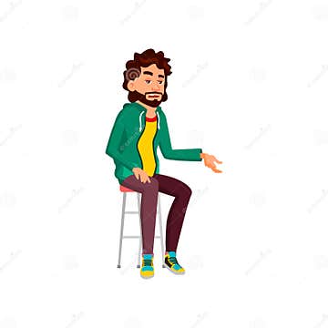 Lazy Man Explaining Work Plan in Office Cartoon Vector Stock Vector ...