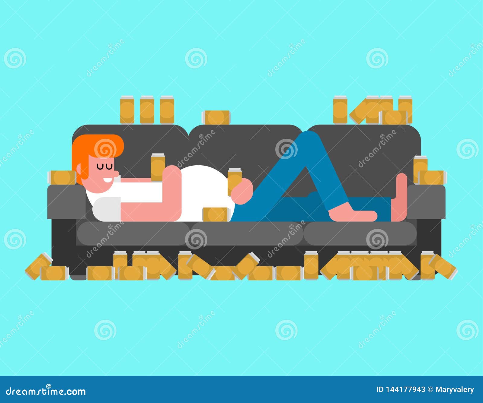 Drunk Men On Couch Quarrel. Male Characters Drink Alcohol. Guys ...