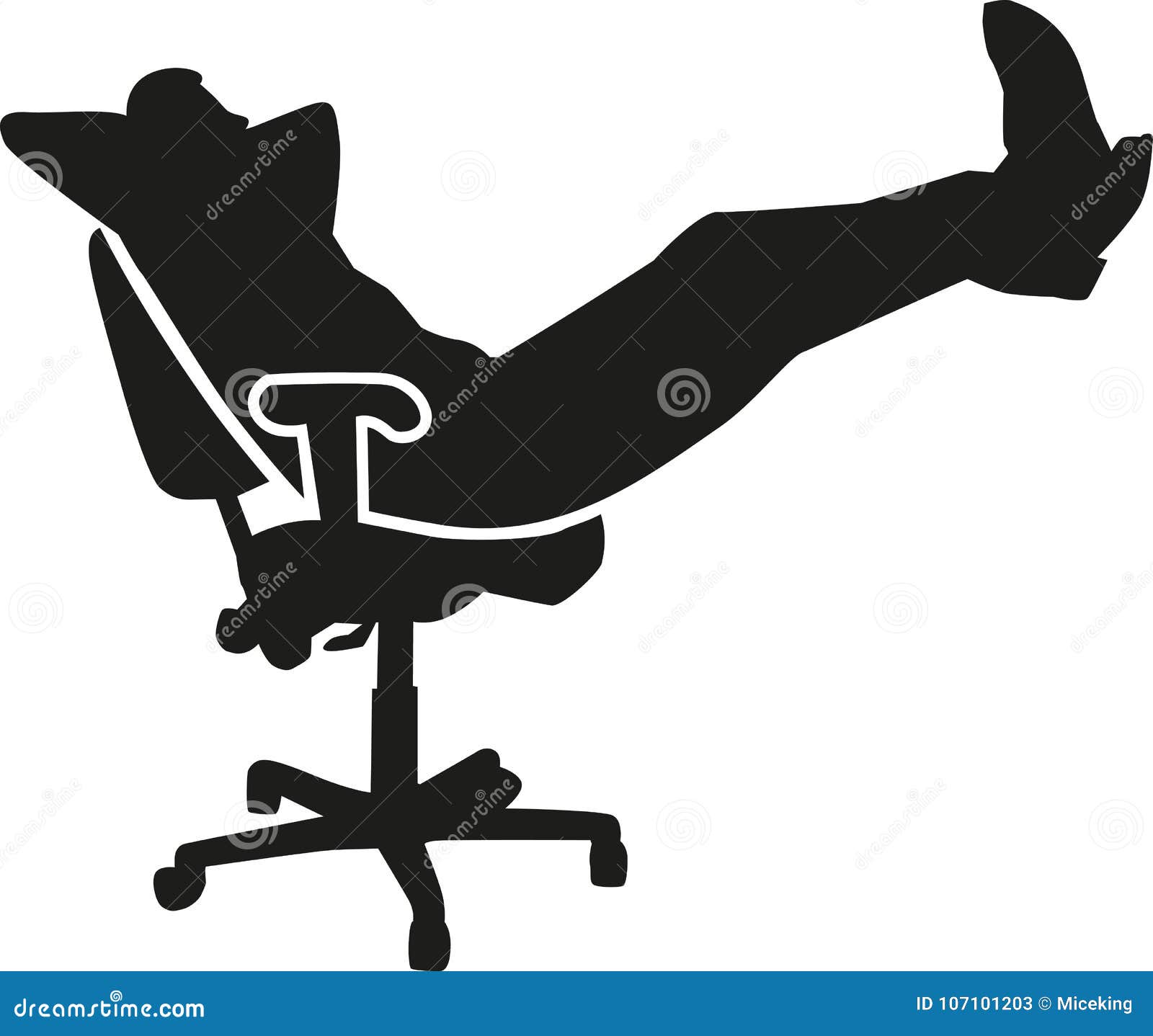 Lazy Man in Office - Sleeping at Work Stock Vector - Illustration of ...