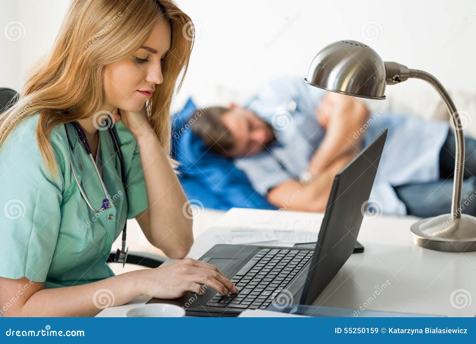 Lazy medical staff stock image. Image of lethargic, sleeping - 55250159