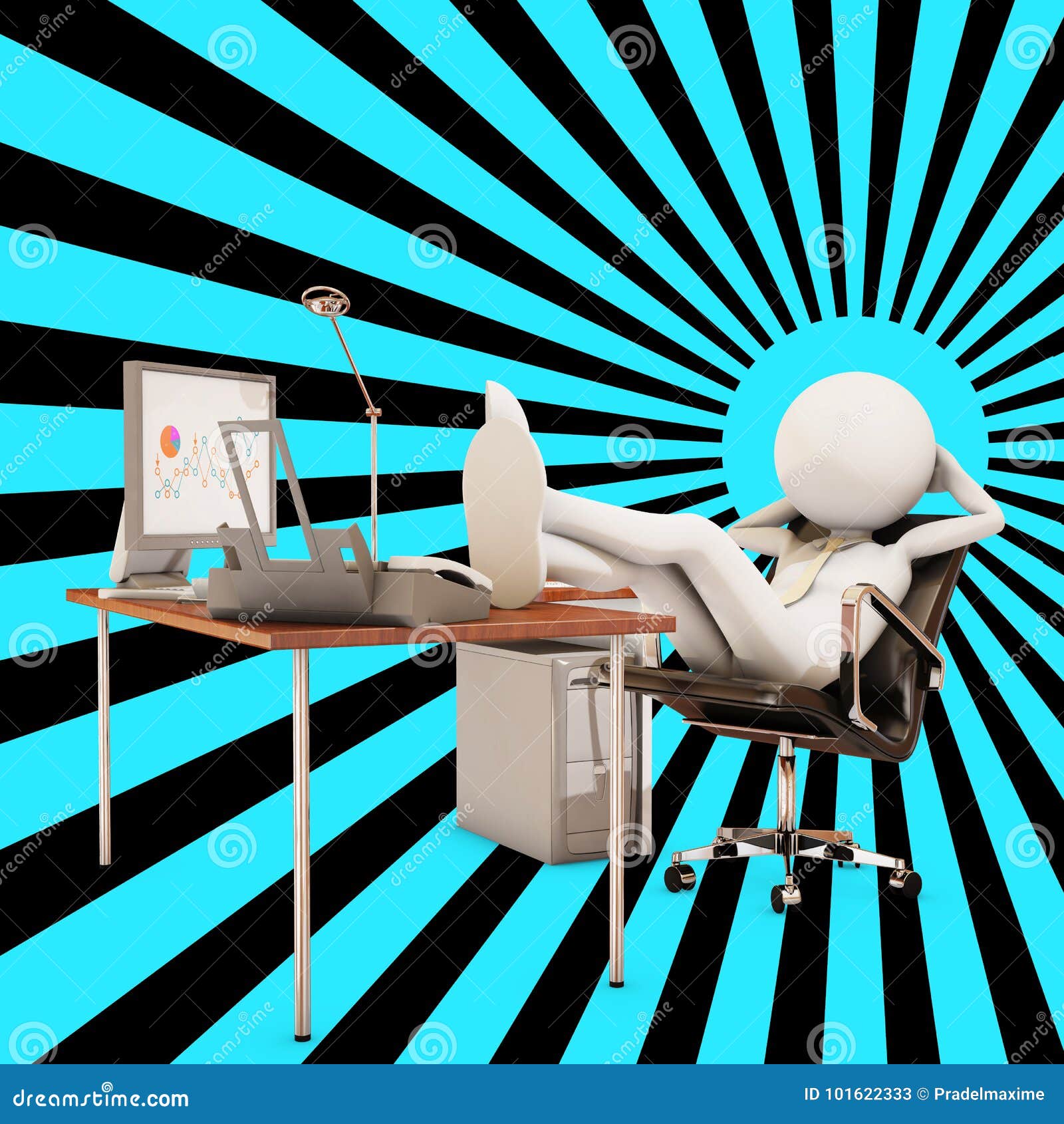 Lazy office worker stock illustration. Illustration of workers - 101622333