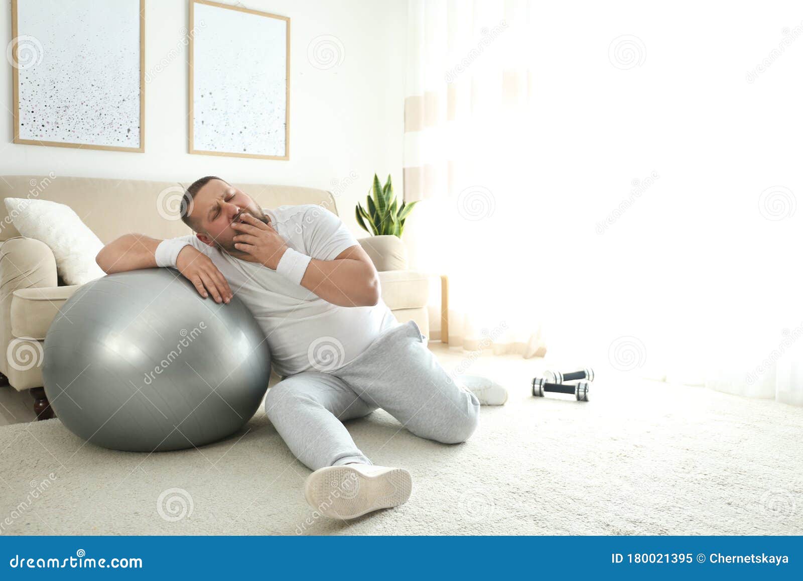 Lazy Overweight Man with Sport Equipment on Floor Stock Image - Image ... Lazy Overweight Man with Sport Equipment on Floor Stock Image - Image ...