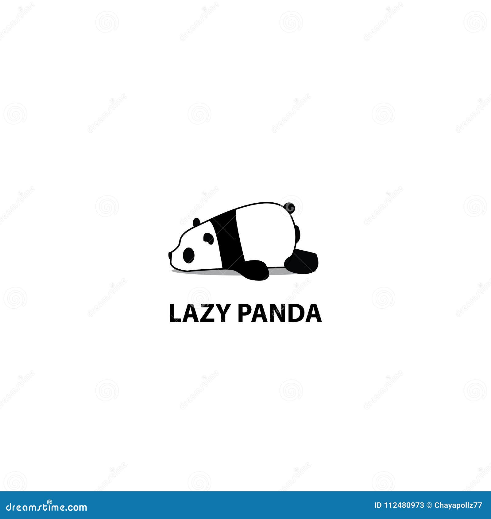 Lazy Panda Icon, Logo Design Stock Vector - Illustration of graphic ...
