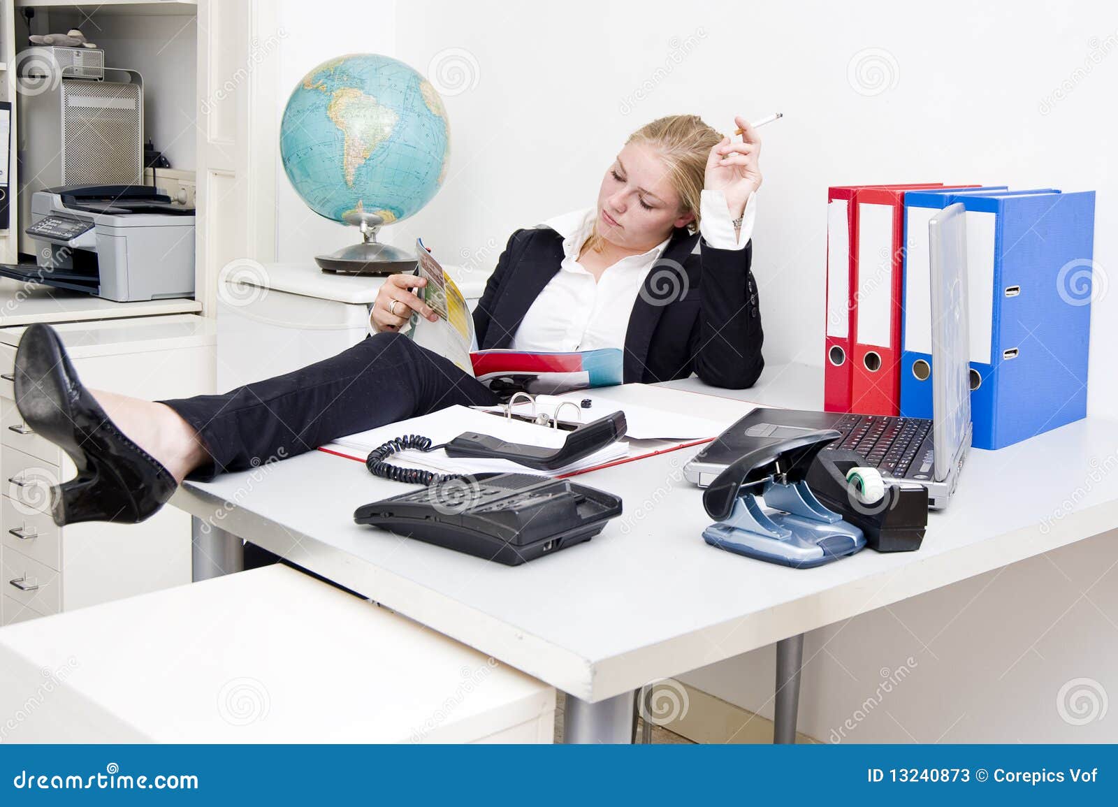 Lazy Receptionist Stock Image | CartoonDealer.com #13240873
