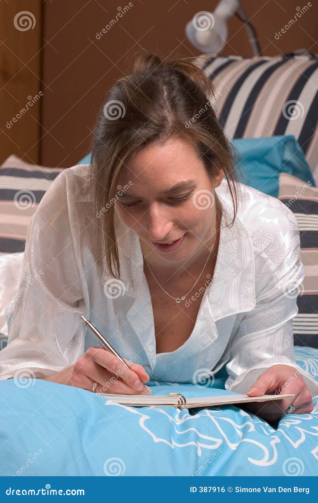 Lazy Sunday Afternoon Writing in Her Diary Stock Photo - Image of ...
