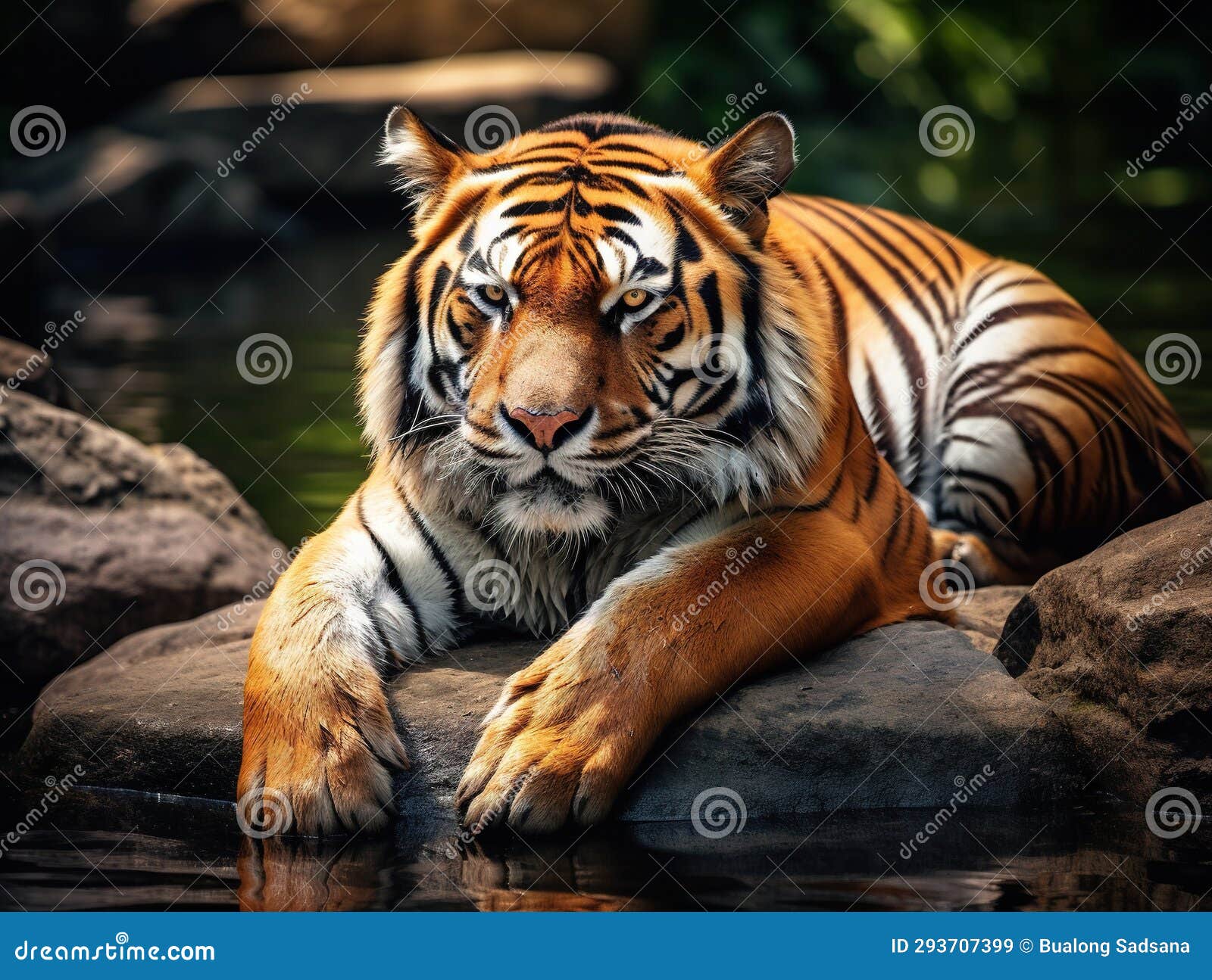 Ai Generated Illustration Wildlife Concept of Lazy Tiger Stock ...