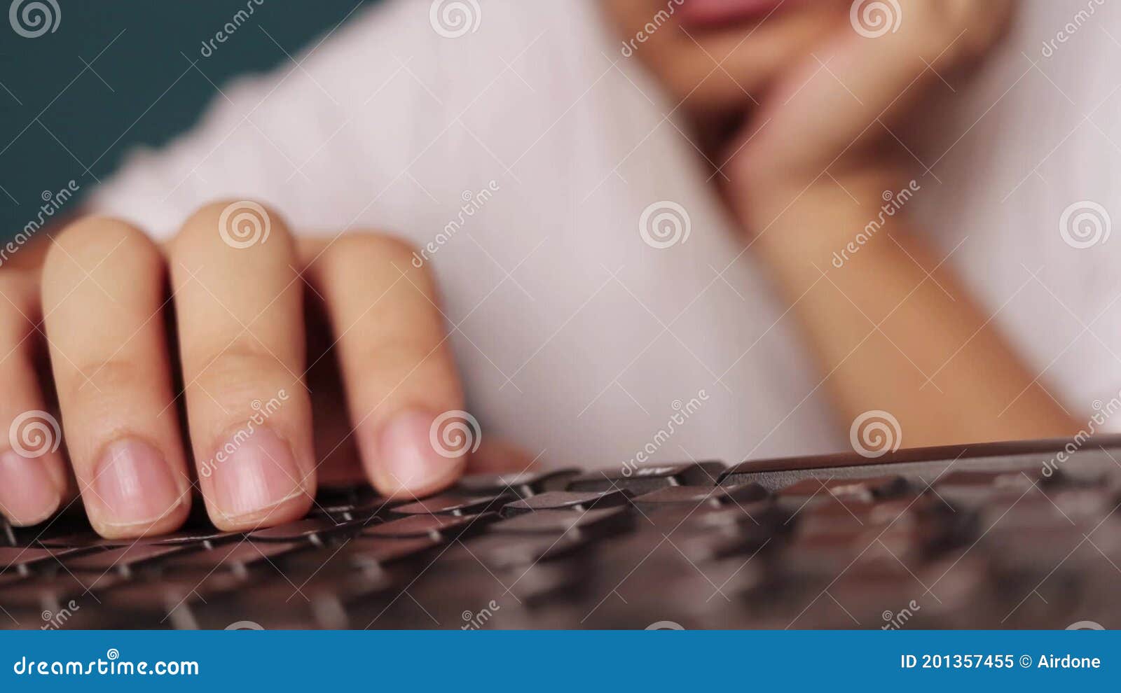 Lazy Tired Man Hands Typing on Keyboard, Browsing Internet on Pc ...