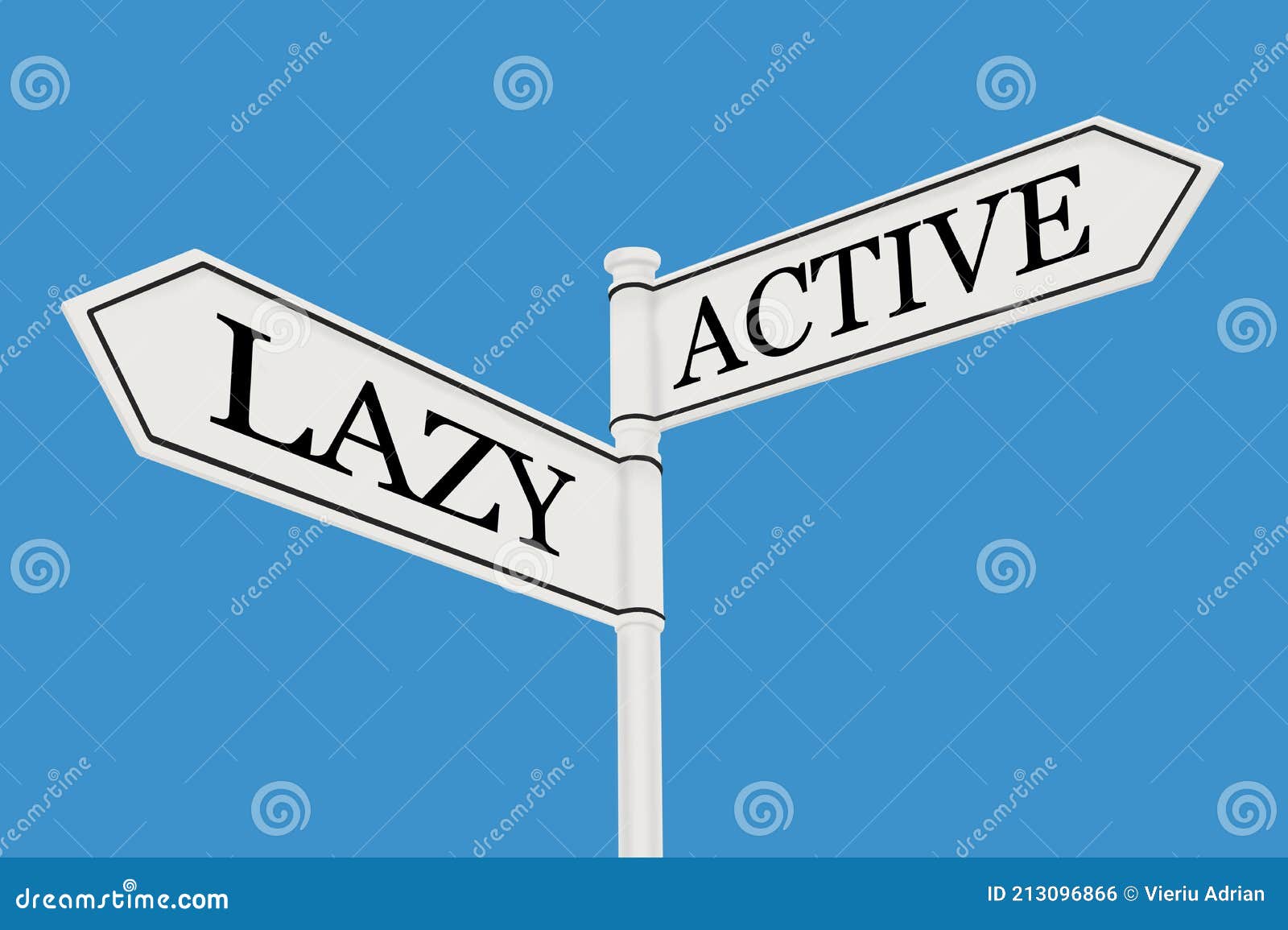 Lazy Versus Active Messages, Healthy Lifestyle Conceptual Image ...