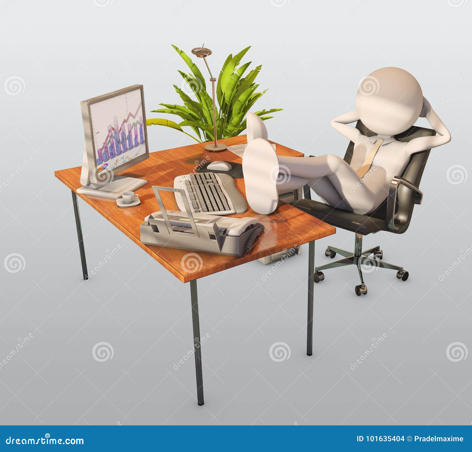 Lazy worker stock illustration. Illustration of boredom - 101635404