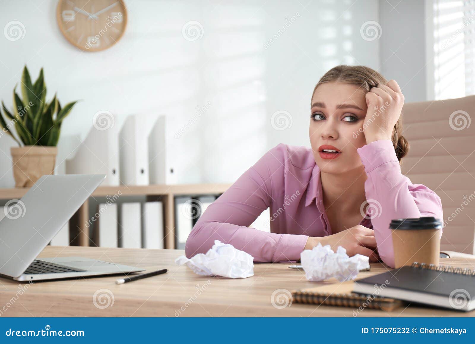 Lazy Worker at Desk in Office Stock Photo - Image of laziness, device ...