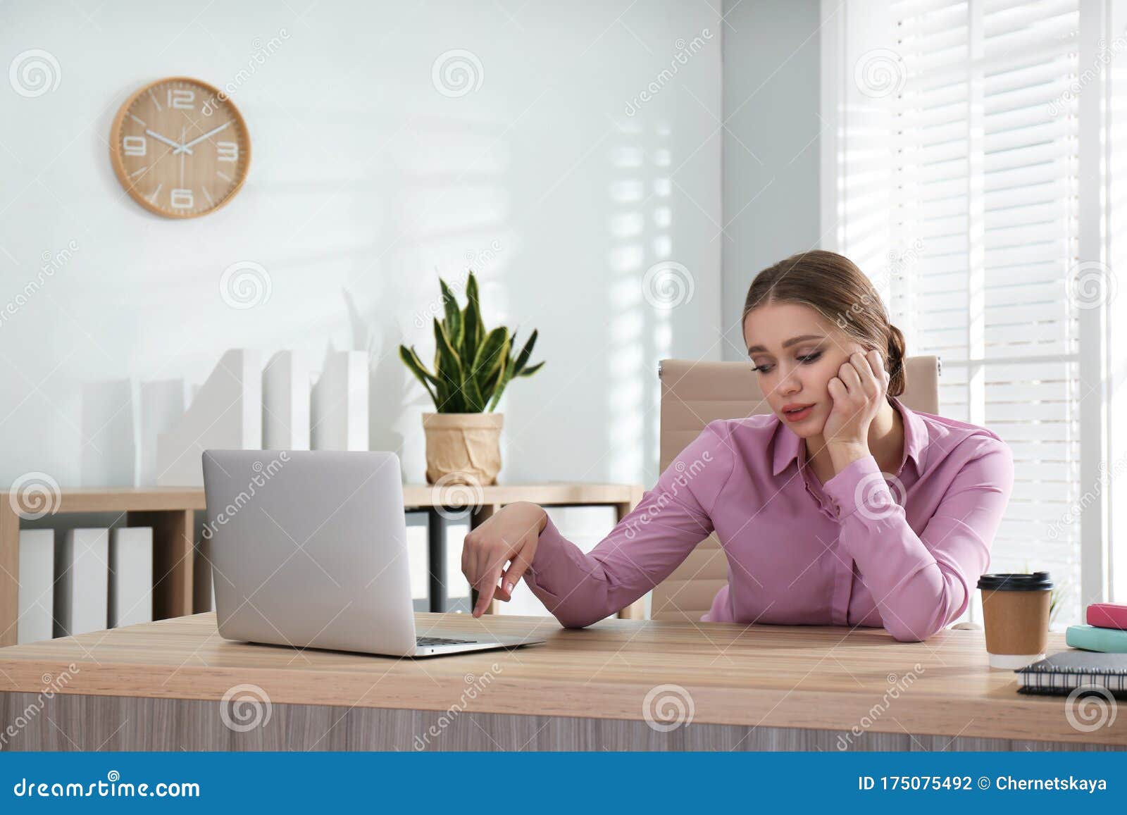 Lazy Worker at Desk in Office Stock Photo - Image of incompetent, desk ...
