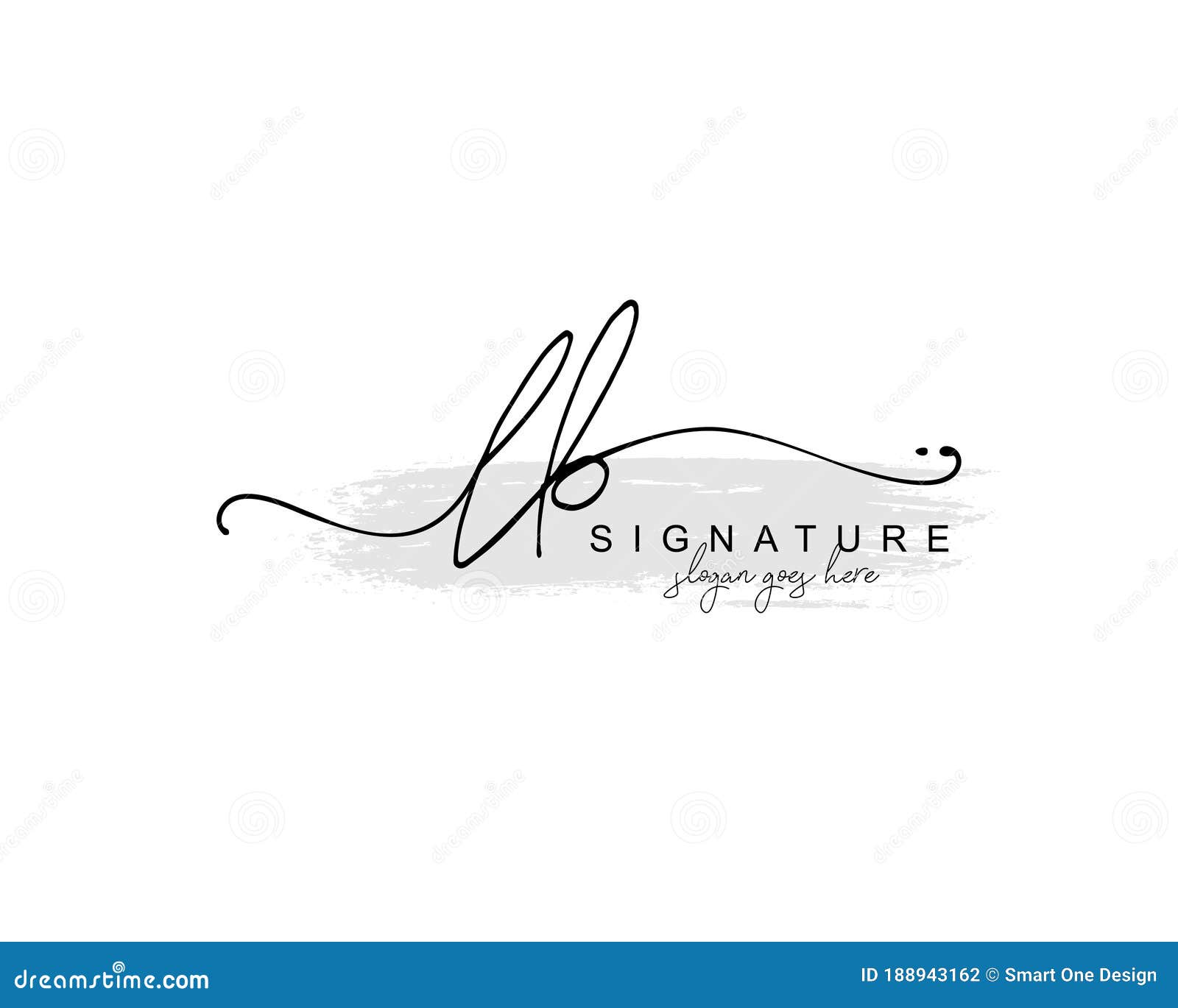 Initial LB Signature Logo Template Vector Stock Vector - Illustration ...