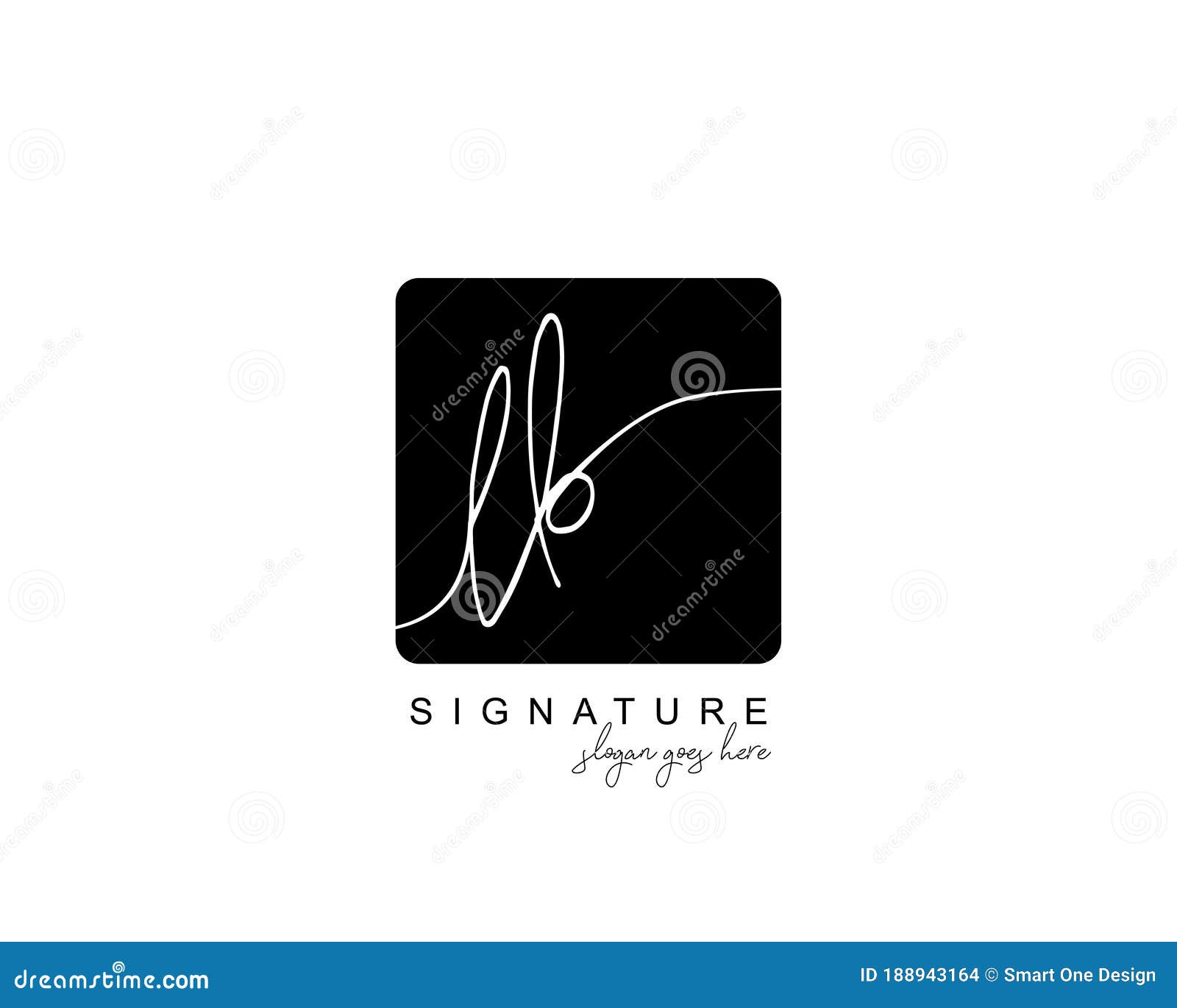 Initial LB Signature Logo Template Vector Stock Vector - Illustration ...