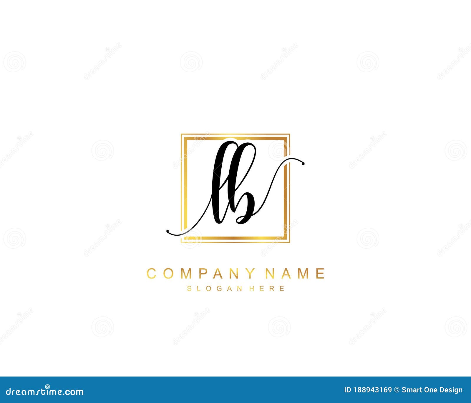 Initial LB Signature Logo Template Vector Stock Vector - Illustration ...