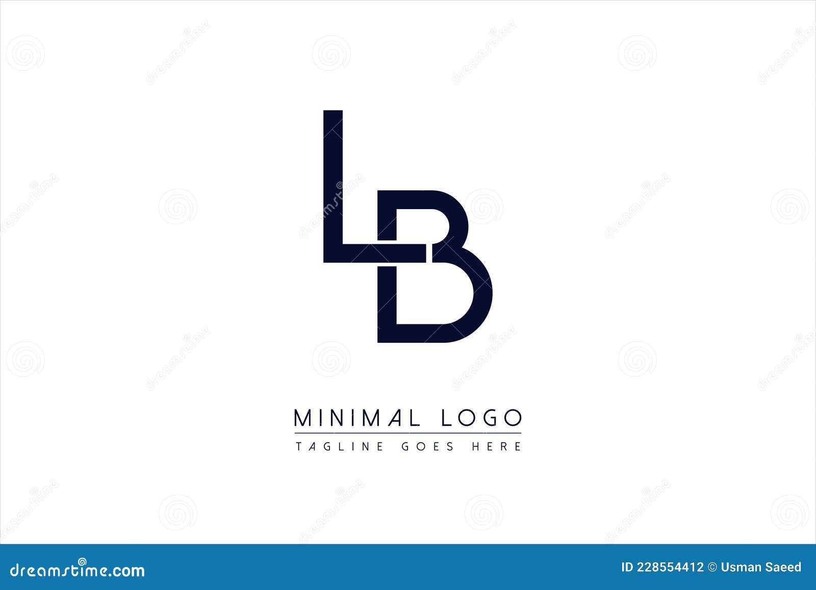 LB or BL or L and B Initial Minimal Monogram Letter Alphabet Logo ...