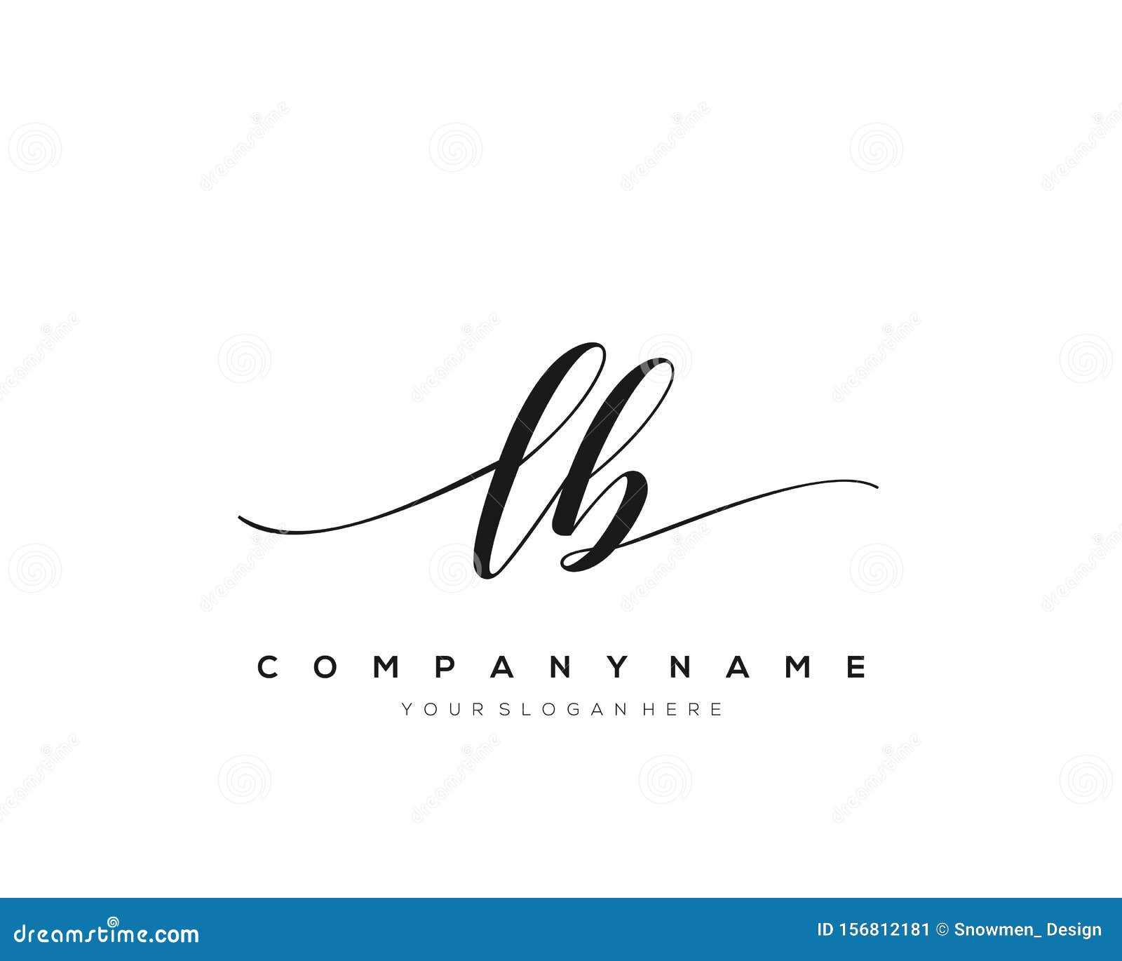 LB Initial Handwriting Logo Template Vector. Stock Vector ...