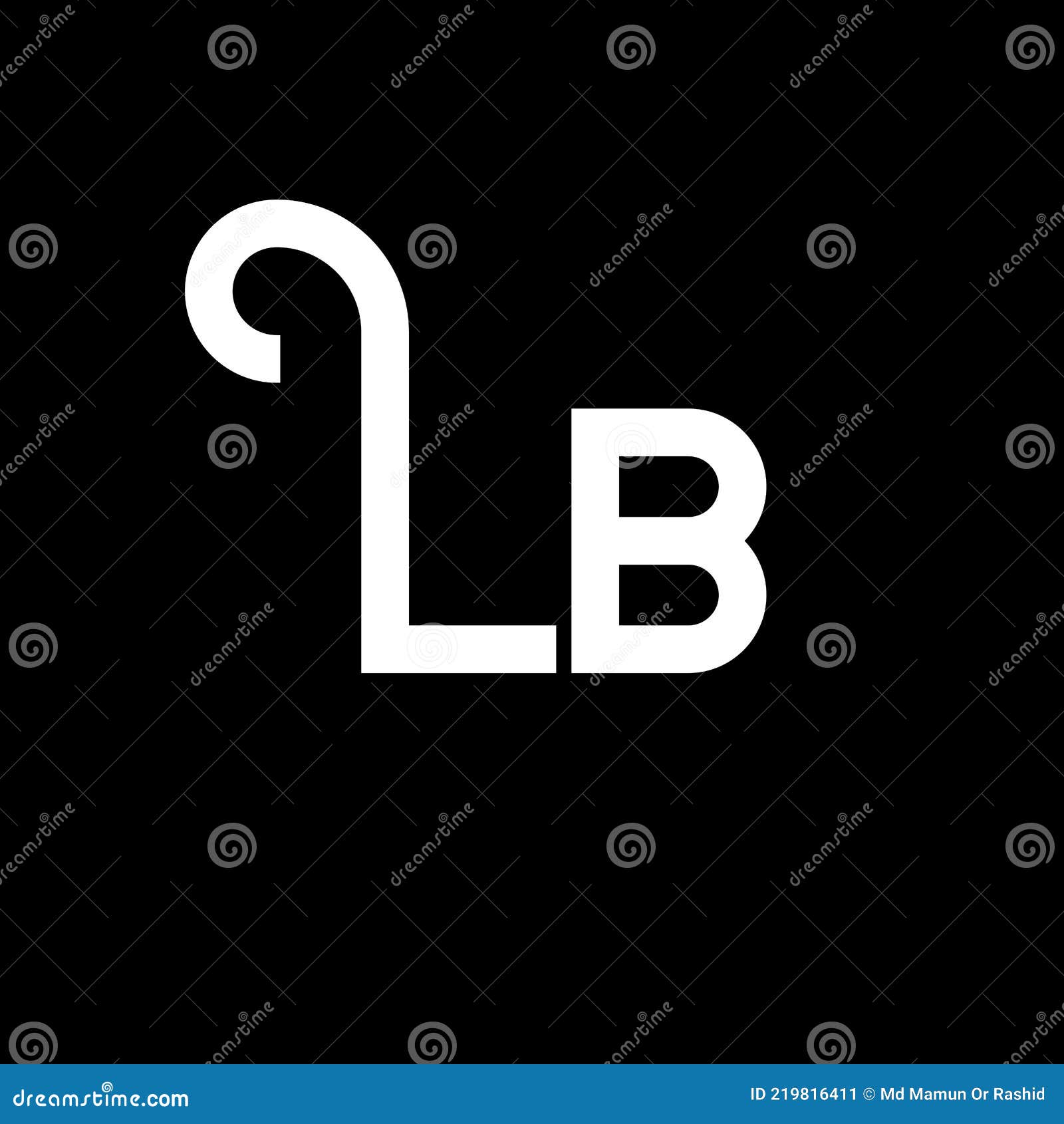 LB Letter Logo Design. Initial Letters LB Logo Icon. Abstract Letter LB ...