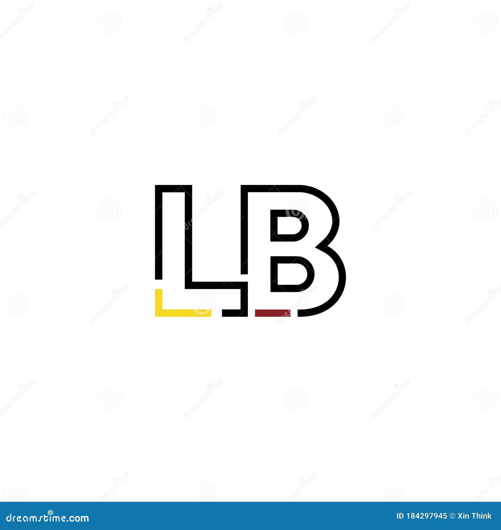 LB Letter Logo Icon Design Template Elements Stock Vector ...