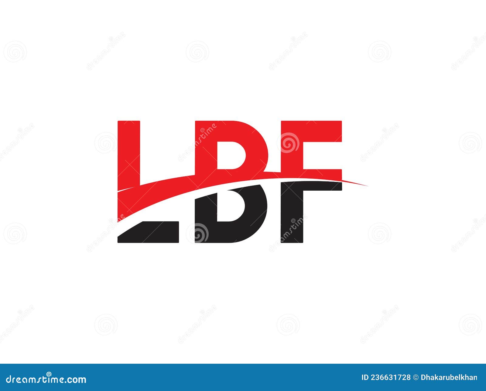LBF Letter Initial Logo Design Stock Vector - Illustration of banner ...