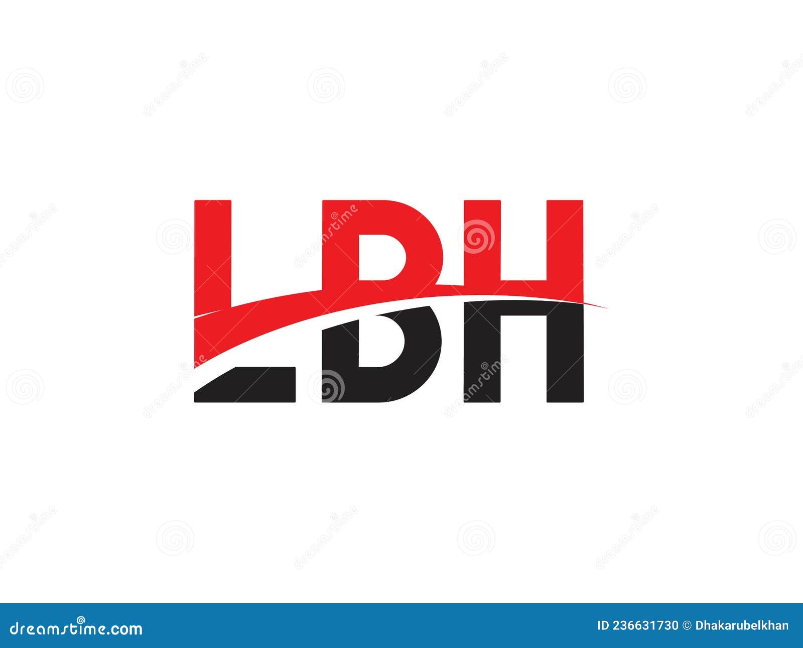 LBH Letter Initial Logo Design Stock Vector - Illustration of mark ...
