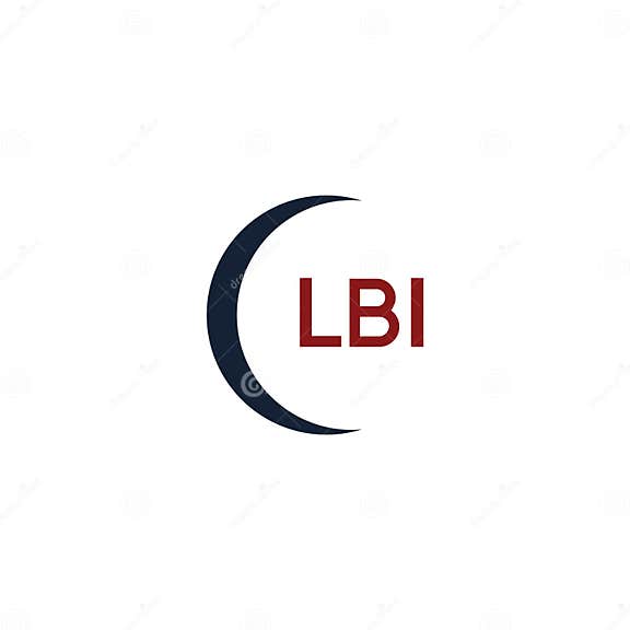 LBI Letter Logo Design on BLACK Background. LBI Creative Initials ...