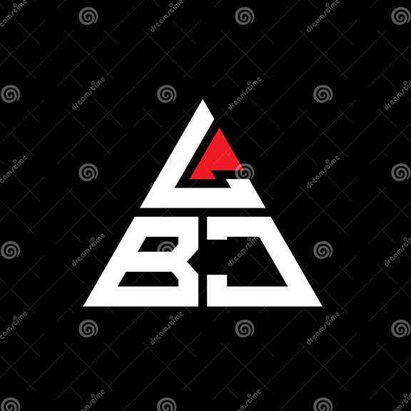 LBJ Triangle Letter Logo Design with Triangle Shape. LBJ Triangle Logo ...