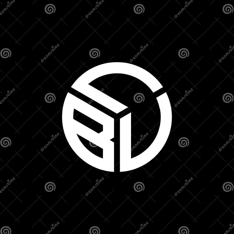 LBU Letter Logo Design on Black Background. LBU Creative Initials ...