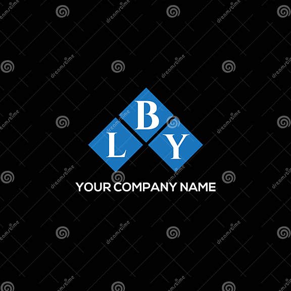 LBY Letter Logo Design on BLACK Background. LBY Creative Initials ...