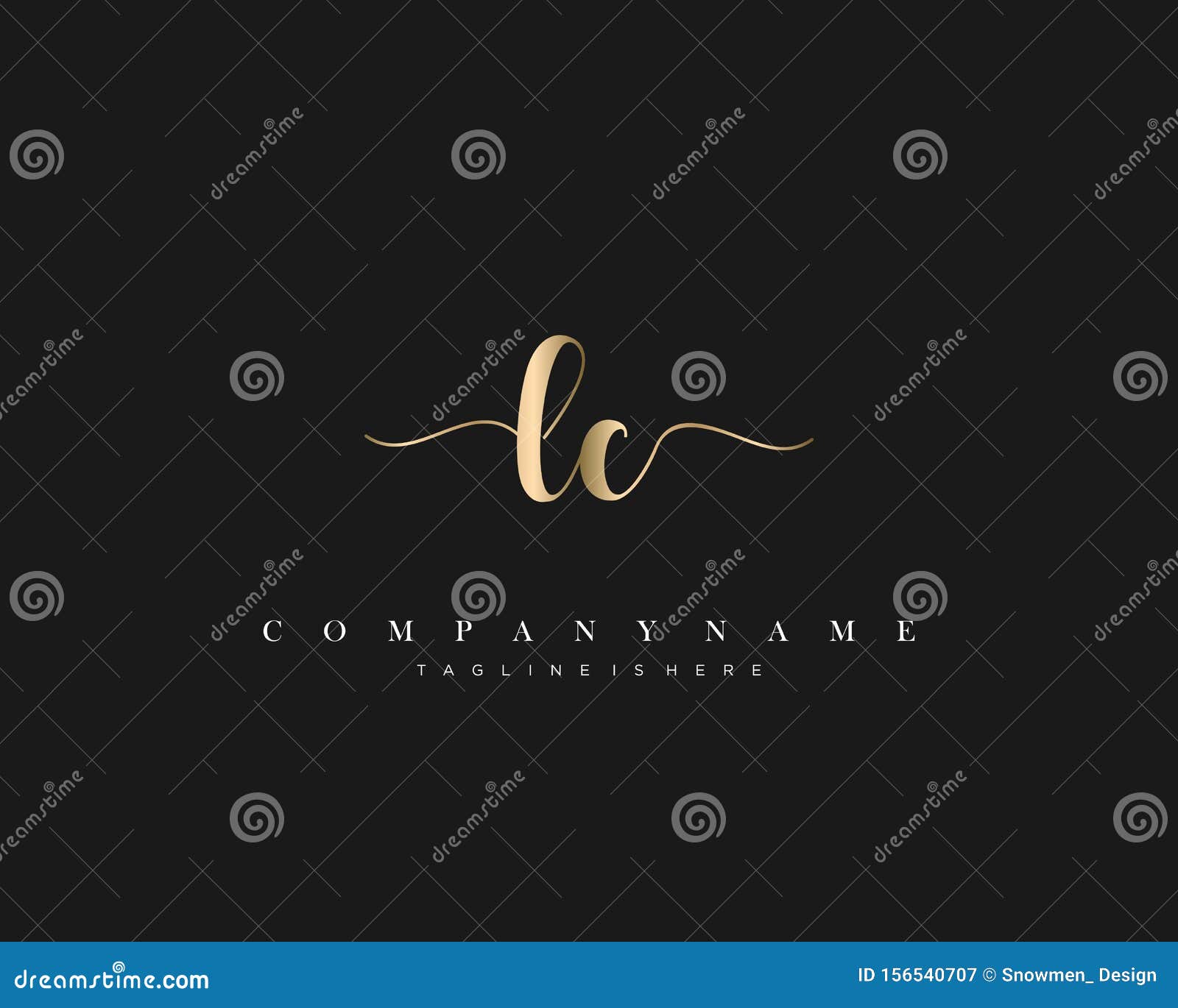 LC Initial Handwriting Logo Template Vector. Stock Vector ...