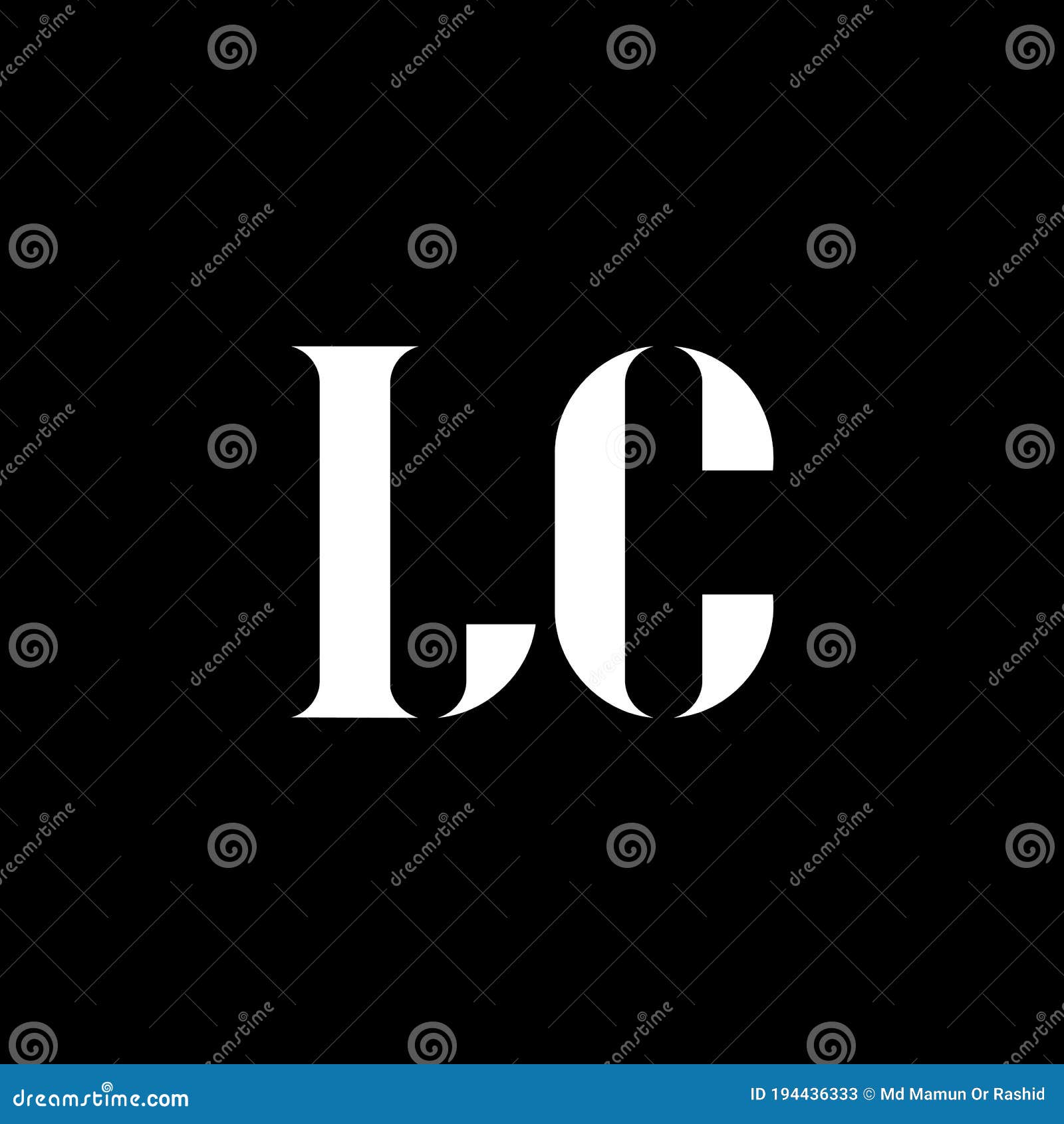 LC L C Letter Logo Design. Initial Letter LC Uppercase Monogram Logo ...