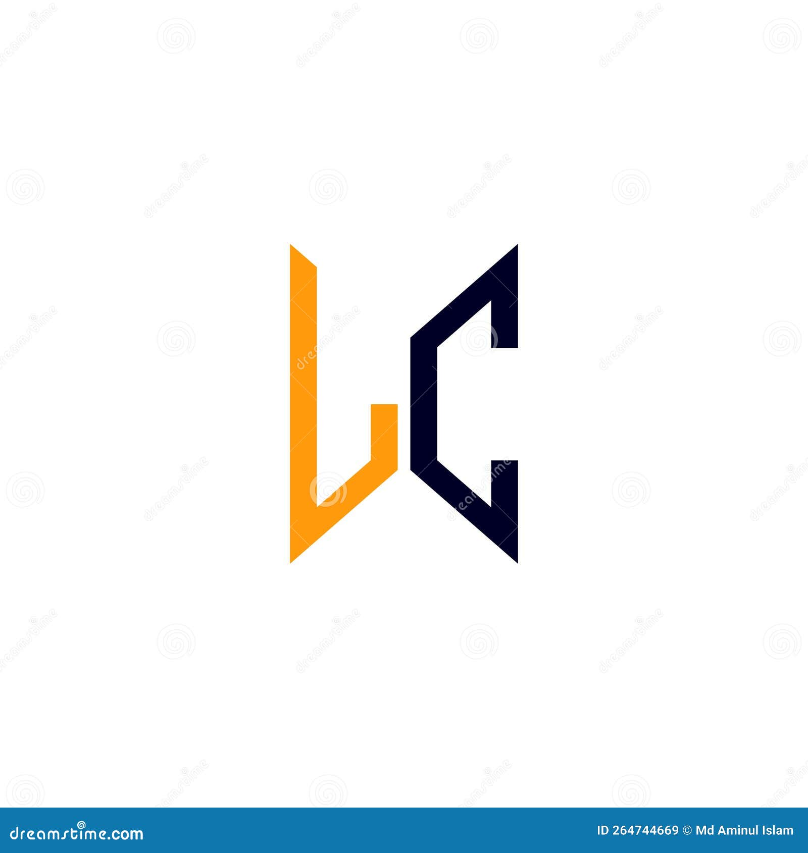 LC Letter Logo Creative Design with Vector Graphic, Stock Vector ...