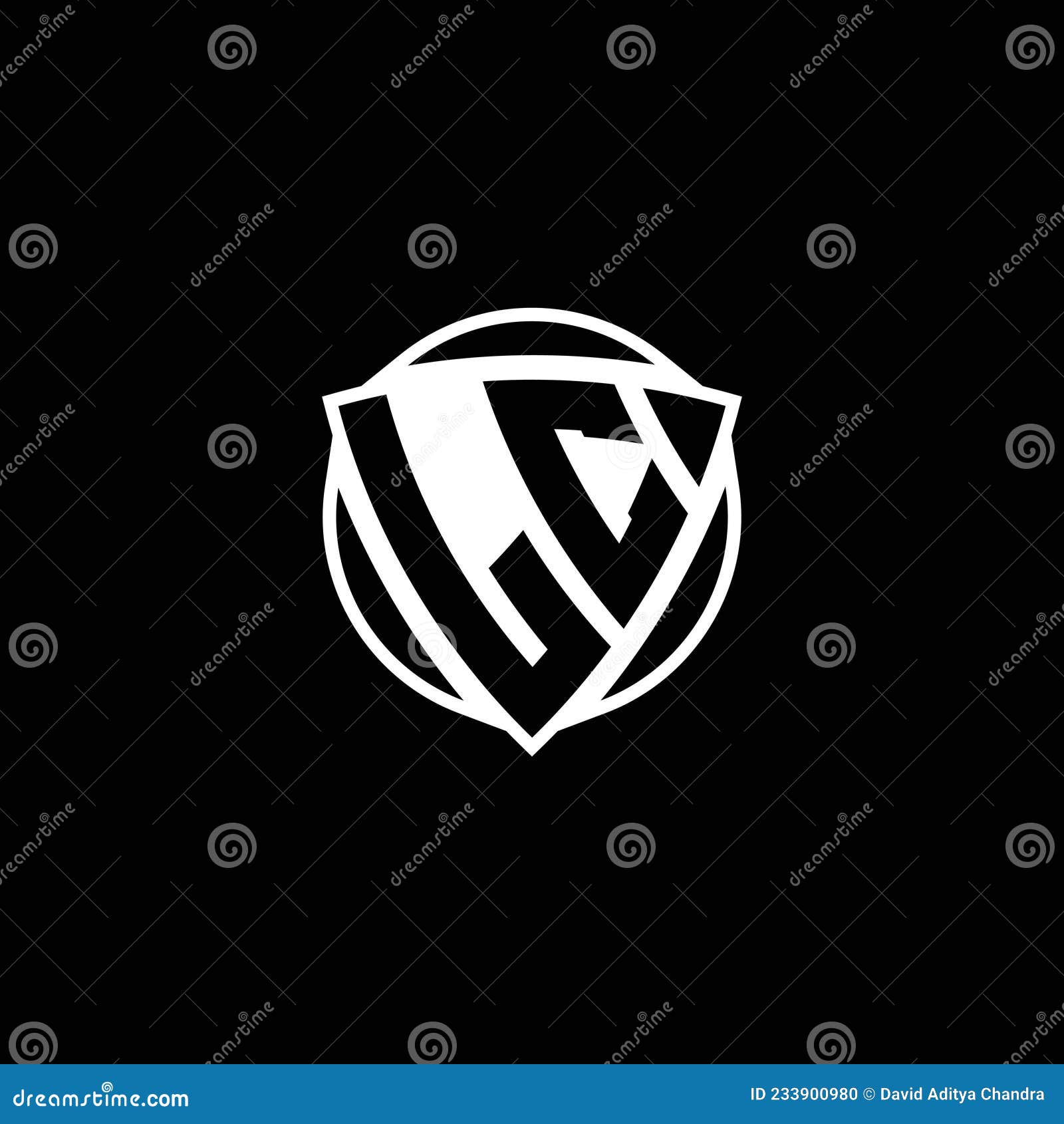 LC Logo Monogram Triangle Shield and Circle Shape Stock Vector ...