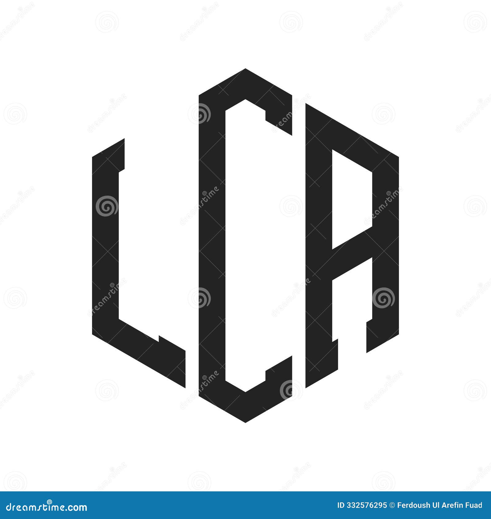 LCA Logo Design. Initial Letter LCA Monogram Logo Using Hexagon Shape ...