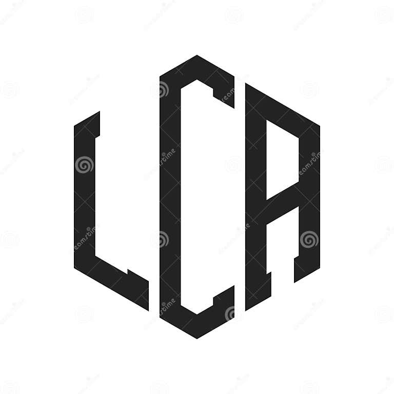 LCA Logo Design. Initial Letter LCA Monogram Logo Using Hexagon Shape ...