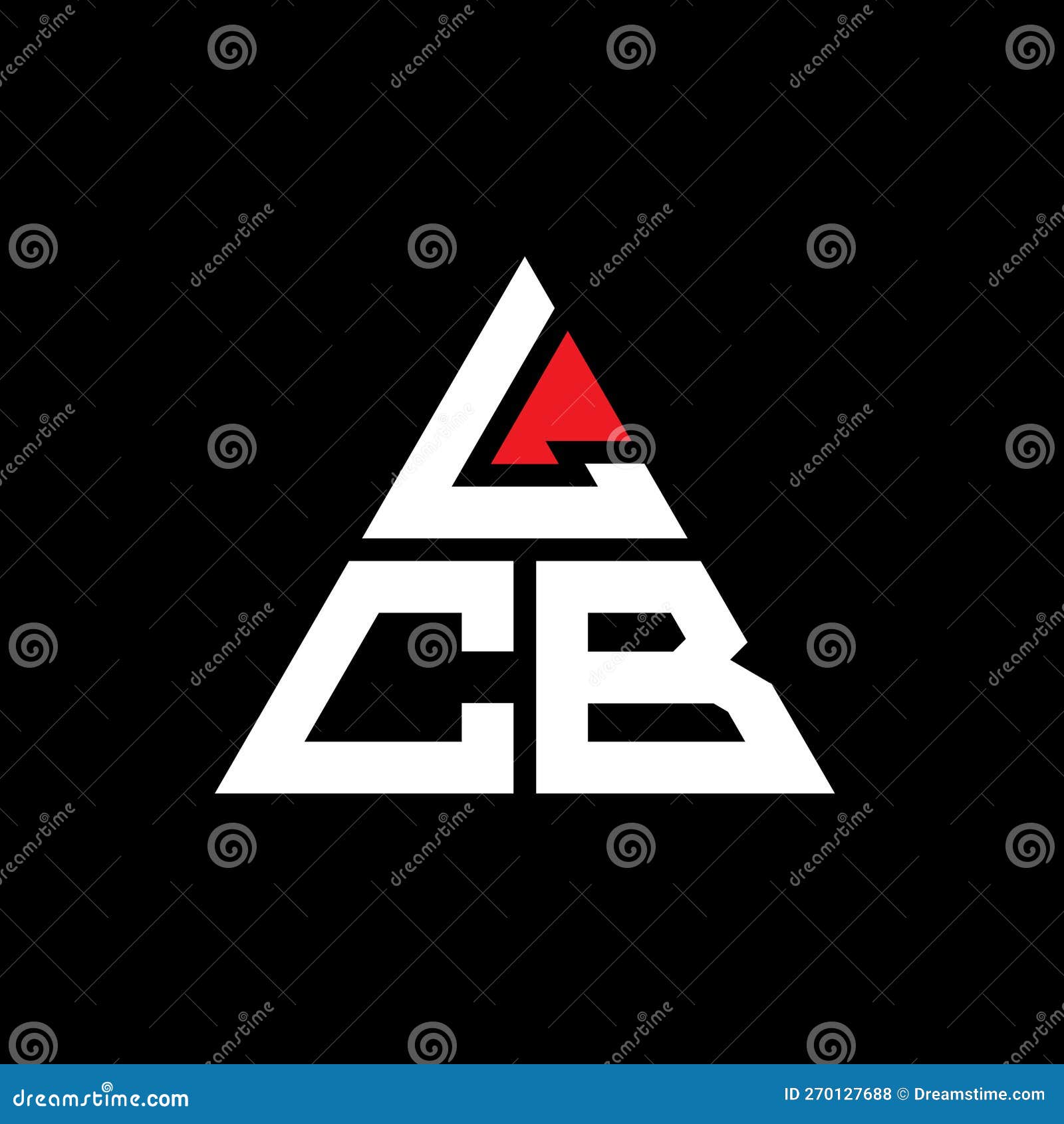 LCB Triangle Letter Logo Design with Triangle Shape. LCB Triangle Logo ...