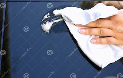 Lcd cleaning stock image. Image of dirty, flat, wipe - 15711993