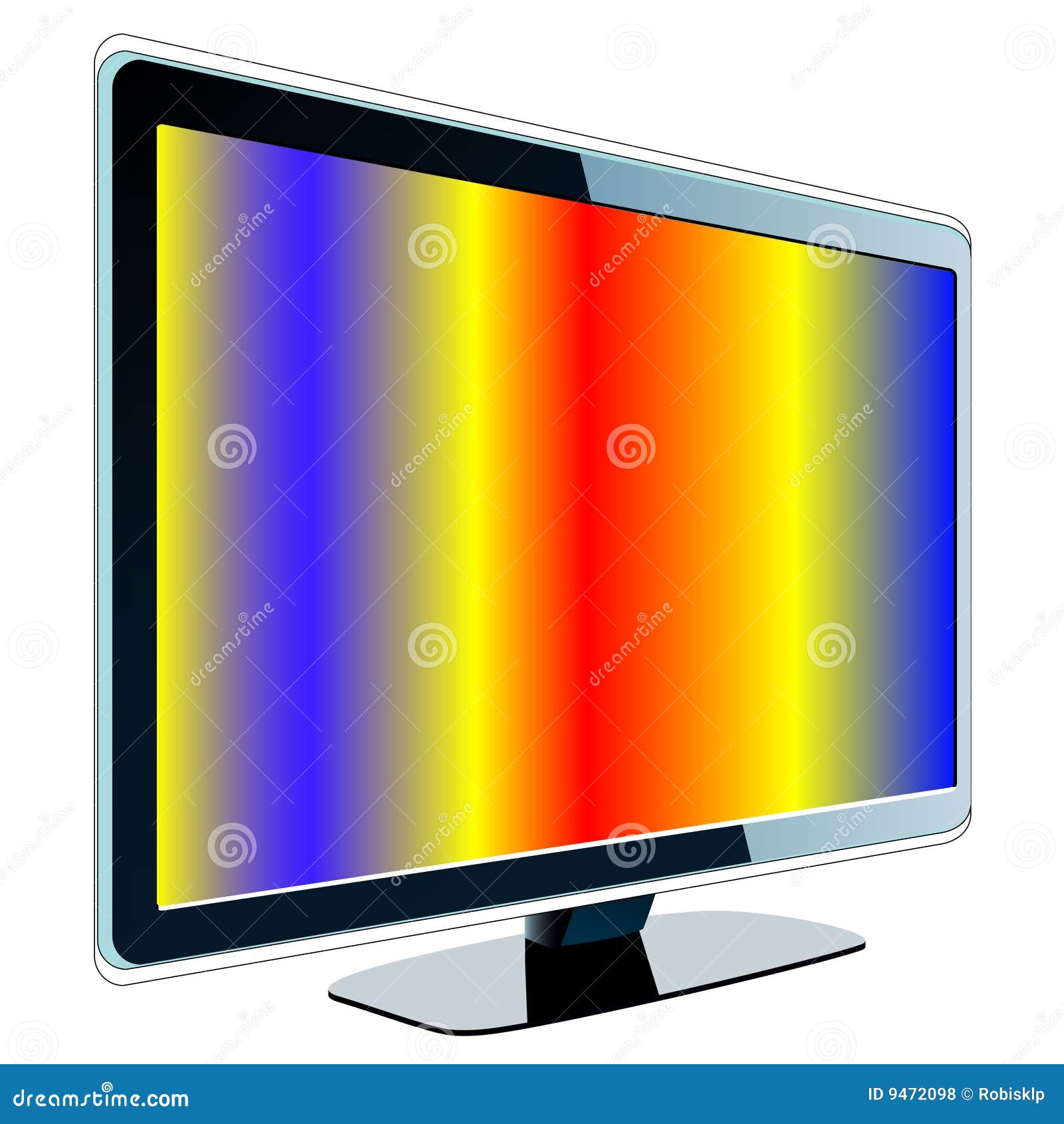 LCD with colorful screen stock vector. Illustration of leisure - 9472098